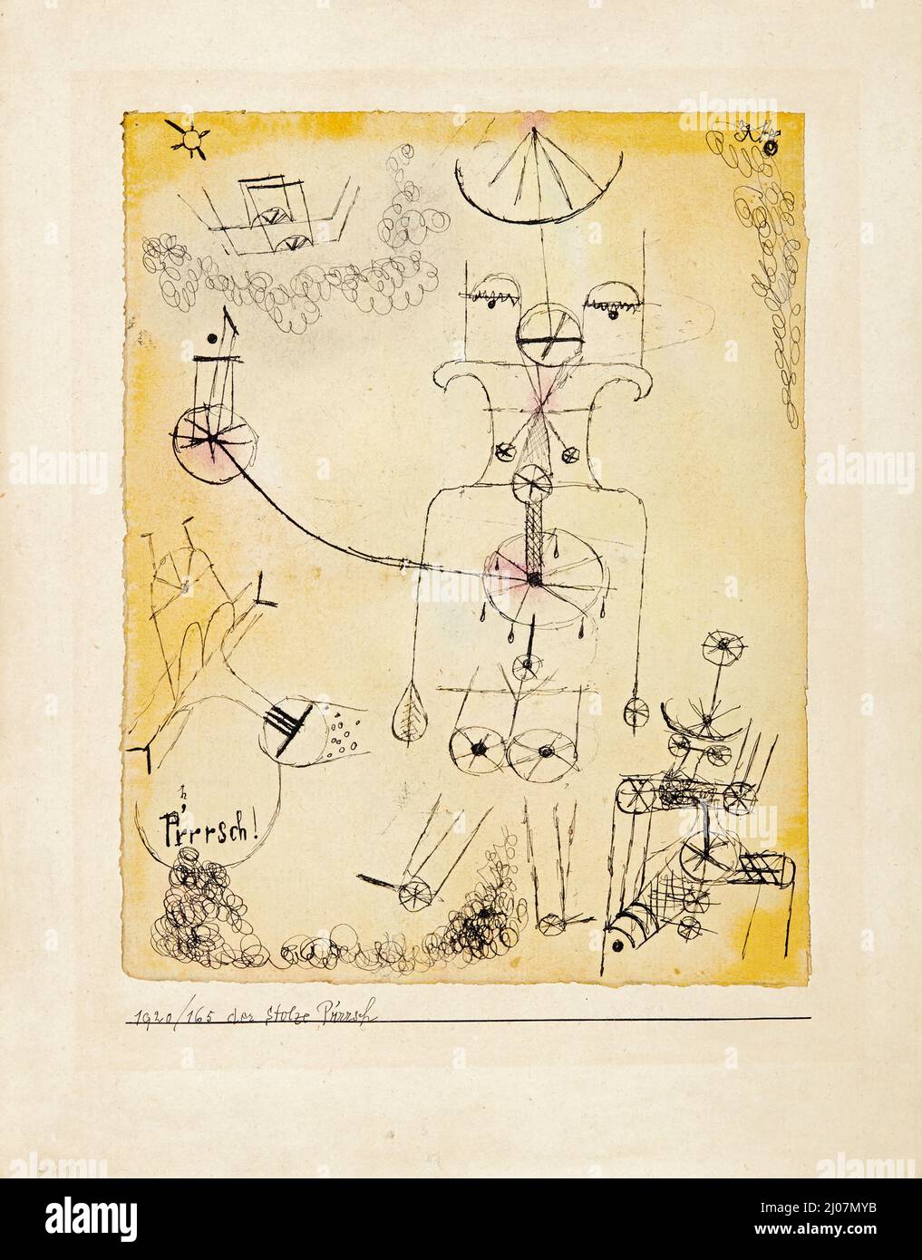 The Proud P'rrrsch. Museum: PRIVATE COLLECTION. Author: PAUL KLEE Stock ...