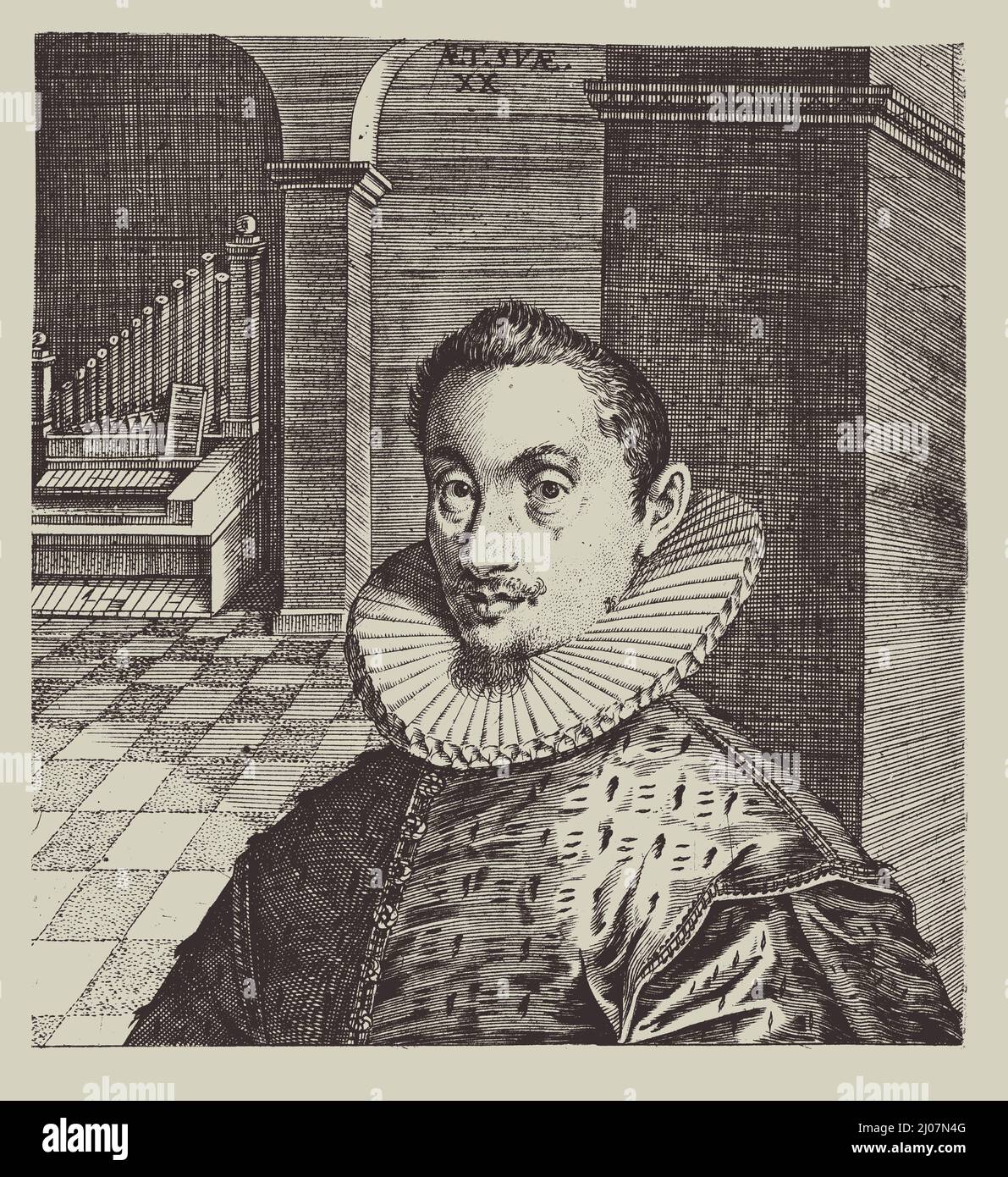 Portrait of the Composer and Organist Hans Leo Haßler (1564-1612 ...