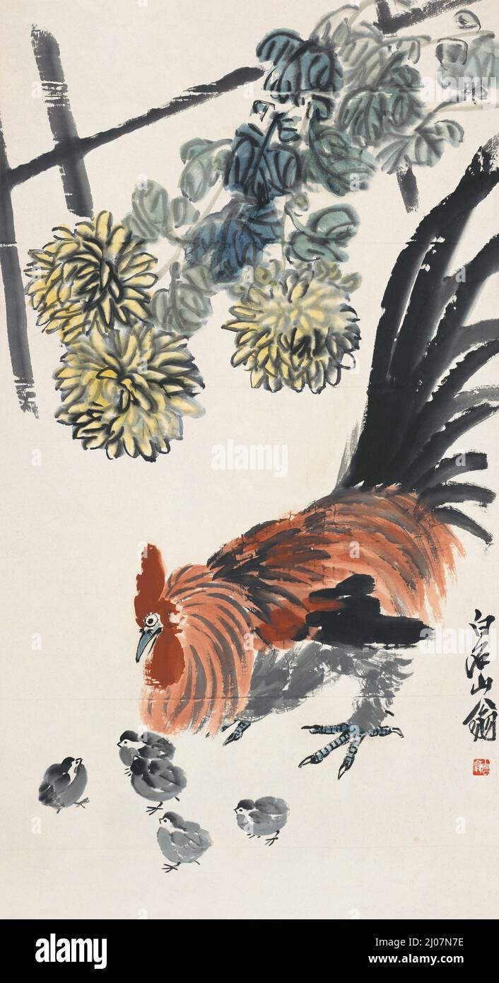 Chickens and Chrysanthemum. Museum: Central Acamemy of Fine Arts ...