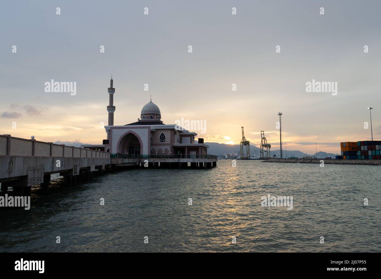 Butterworth, Penang, Malaysia - May 20 2017: Penang Port floating ...