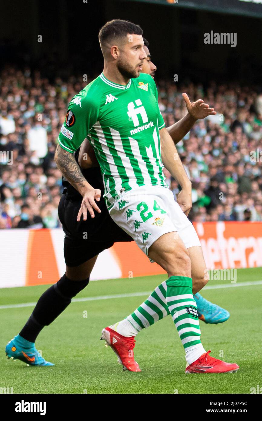 Seville, Spain. 09h, March 2022. Aitor Ruibal (24) of Real Betis seen ...