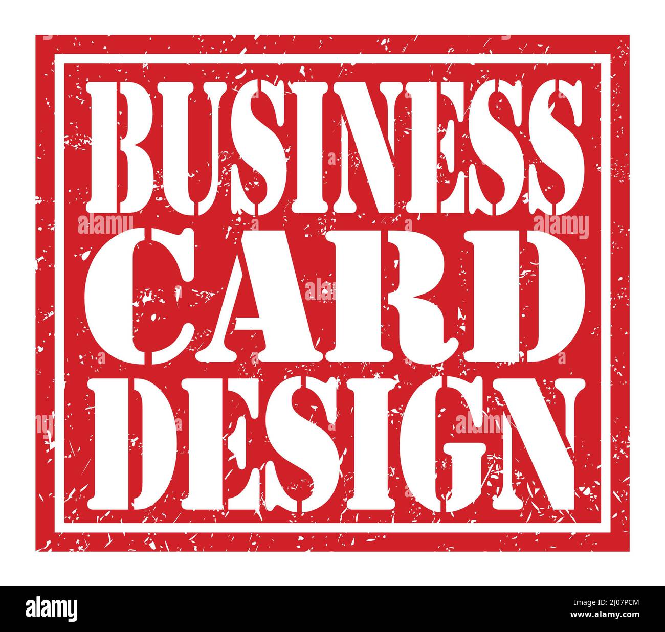 BUSINESS CARD DESIGN, words written on red stamp sign Stock Photo - Alamy