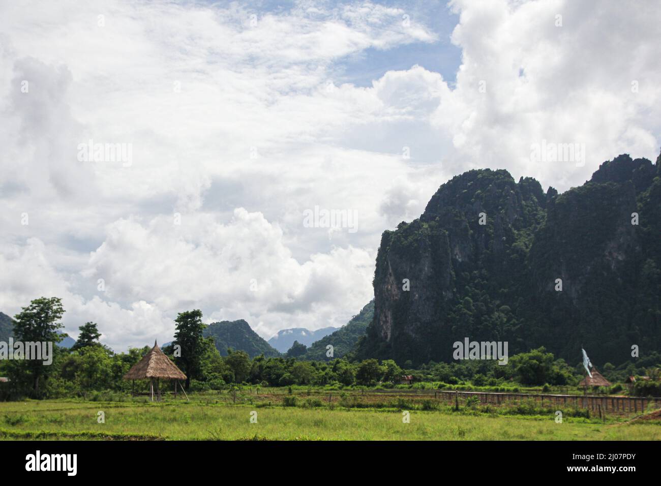 Picturesque view of the buildings in the forest Stock Photo - Alamy