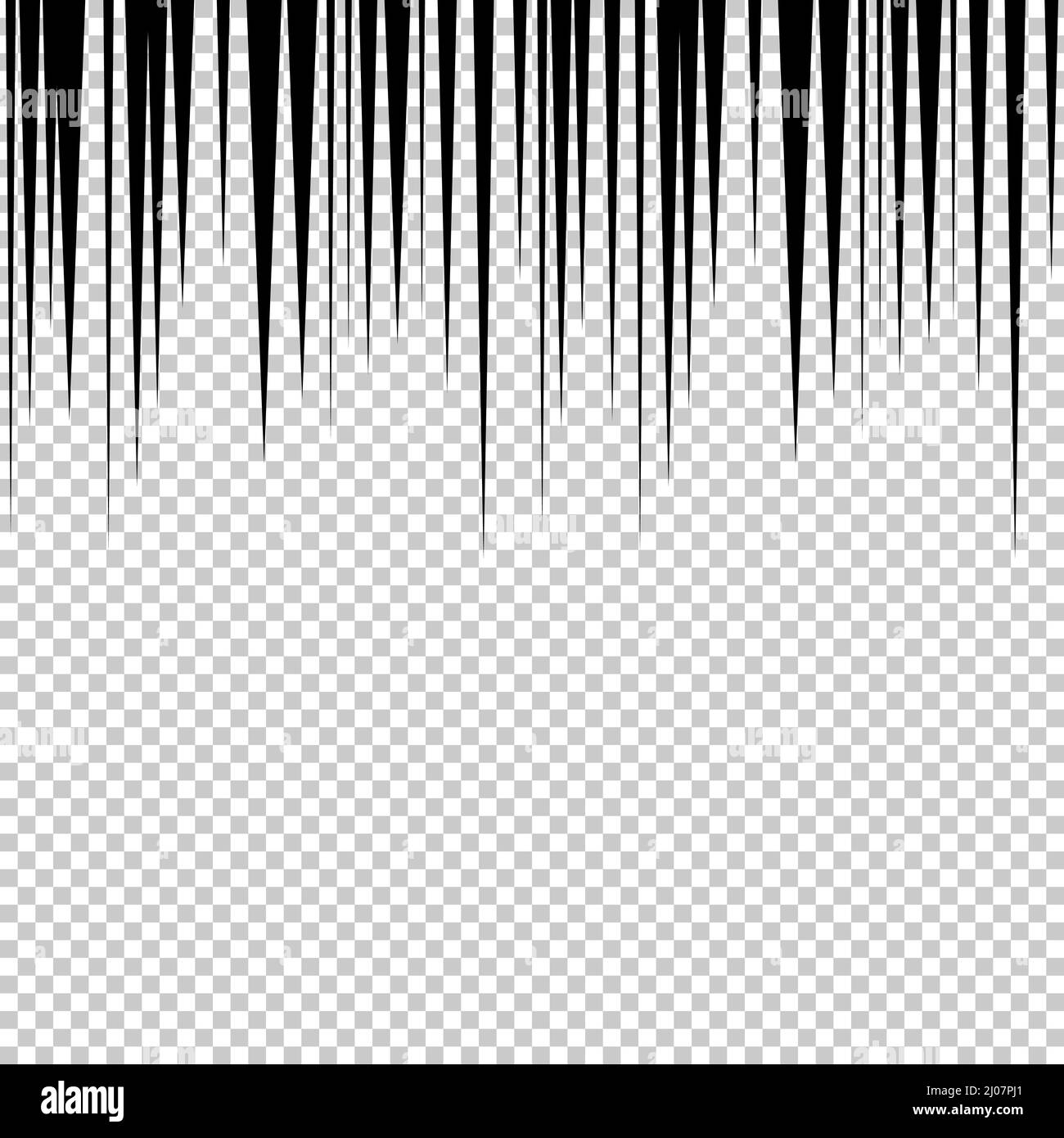 Manga comic effect, horizontal black lines action pattern vector ...
