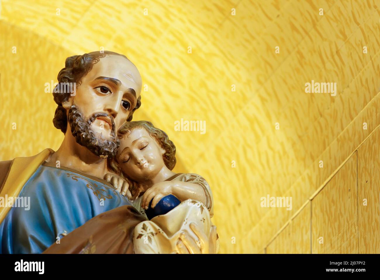 Saint Joseph and baby Jesus of the Catholic Church - Sao Jose - Menino ...