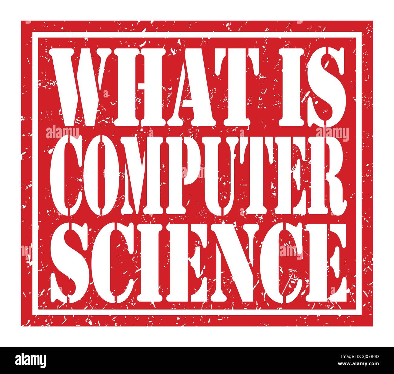 WHAT IS COMPUTER SCIENCE, words written on red stamp sign Stock Photo ...