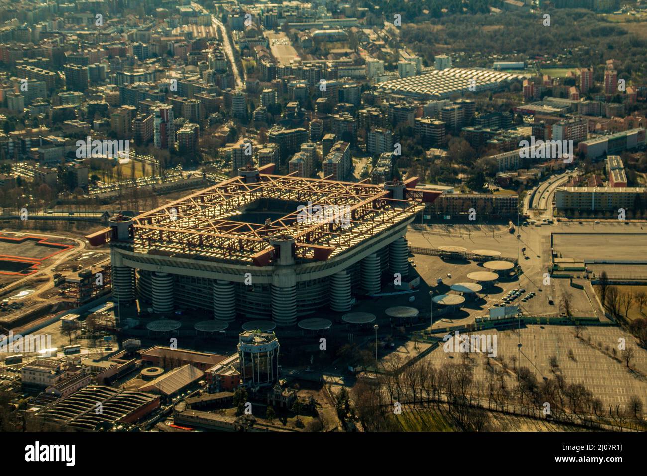 View of San Siro Stadium, Stadio Giuseppe Meazza, commonly known as San ...