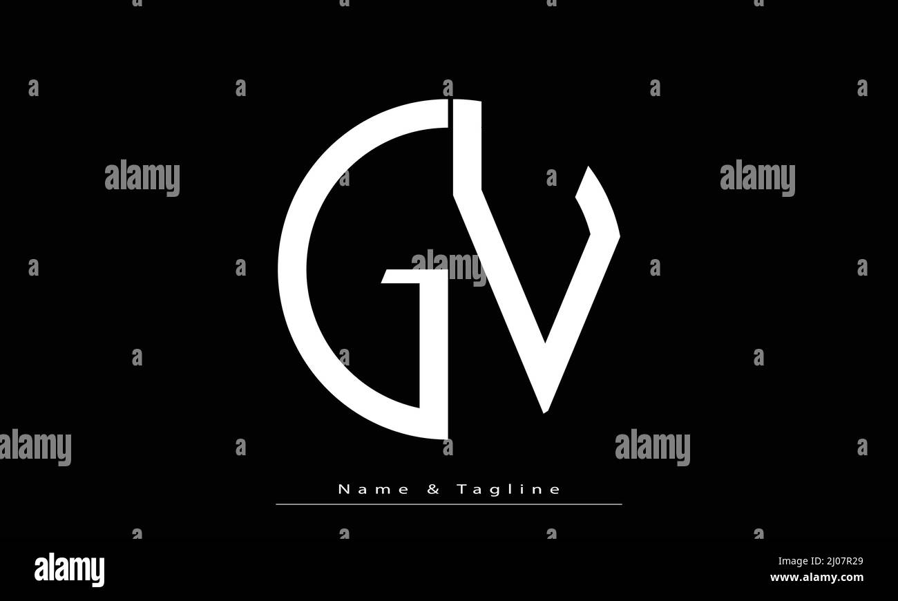 Letter gv logo Black and White Stock Photos & Images - Alamy