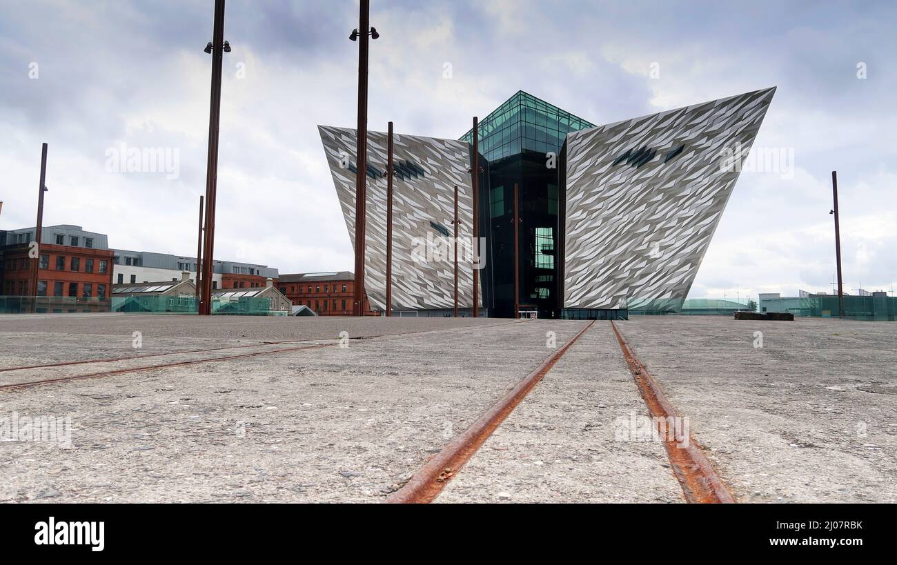 Titanic dry dock at Titanic experience Belfast Stock Photo - Alamy