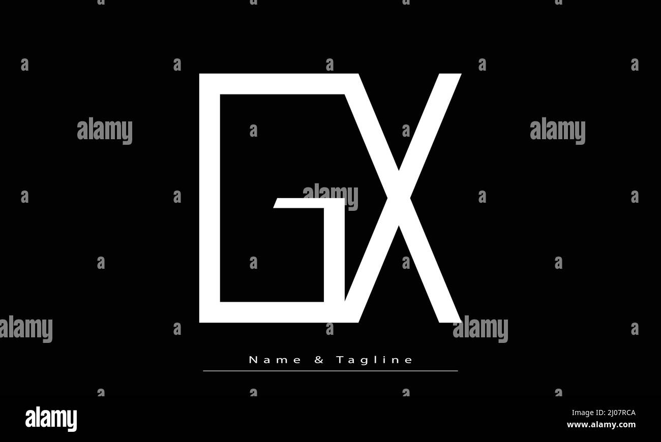 Alphabet letters Initials Monogram logo GX , XG Stock Vector Image ...