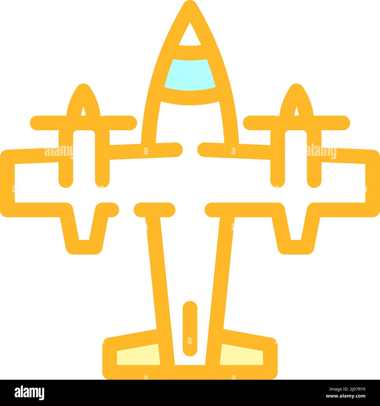 plane aircraft color icon vector illustration Stock Vector Image & Art ...