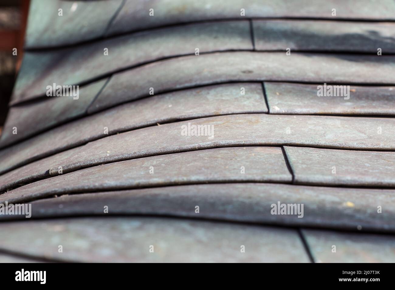 Close up detail of traditional Japanese kawara tiles on a temple roof in Kyoto, Japan Stock ...