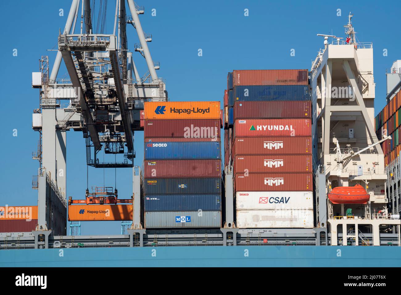 The seaport of Rotterdam, Maasvlakte, Hutchinson ECT Delta Terminal ...