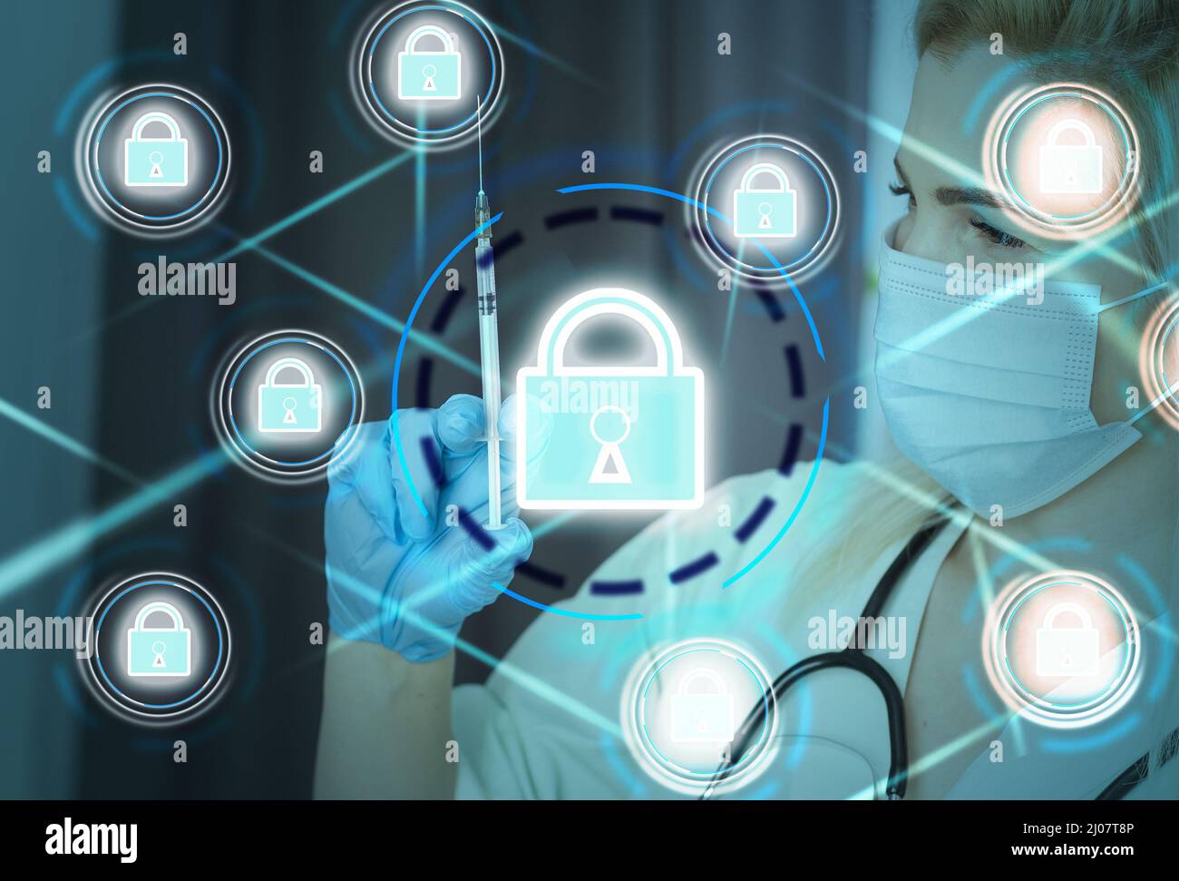 Cyber security concept. Encryption. Data protection. Anti virus ...