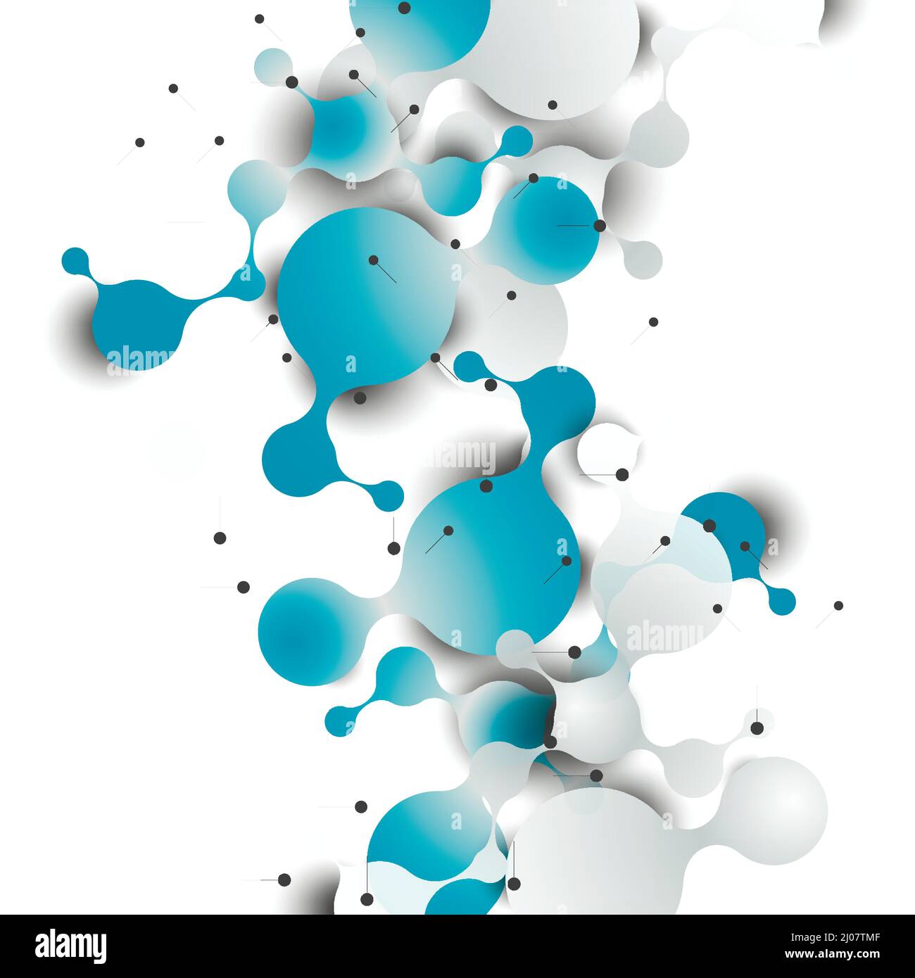 Atom chemistry shape science vector illustration. Abstract molecule ...