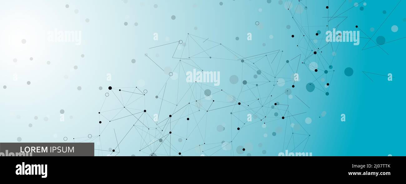 Low poly molecules connect background. Abstract technology structure ...