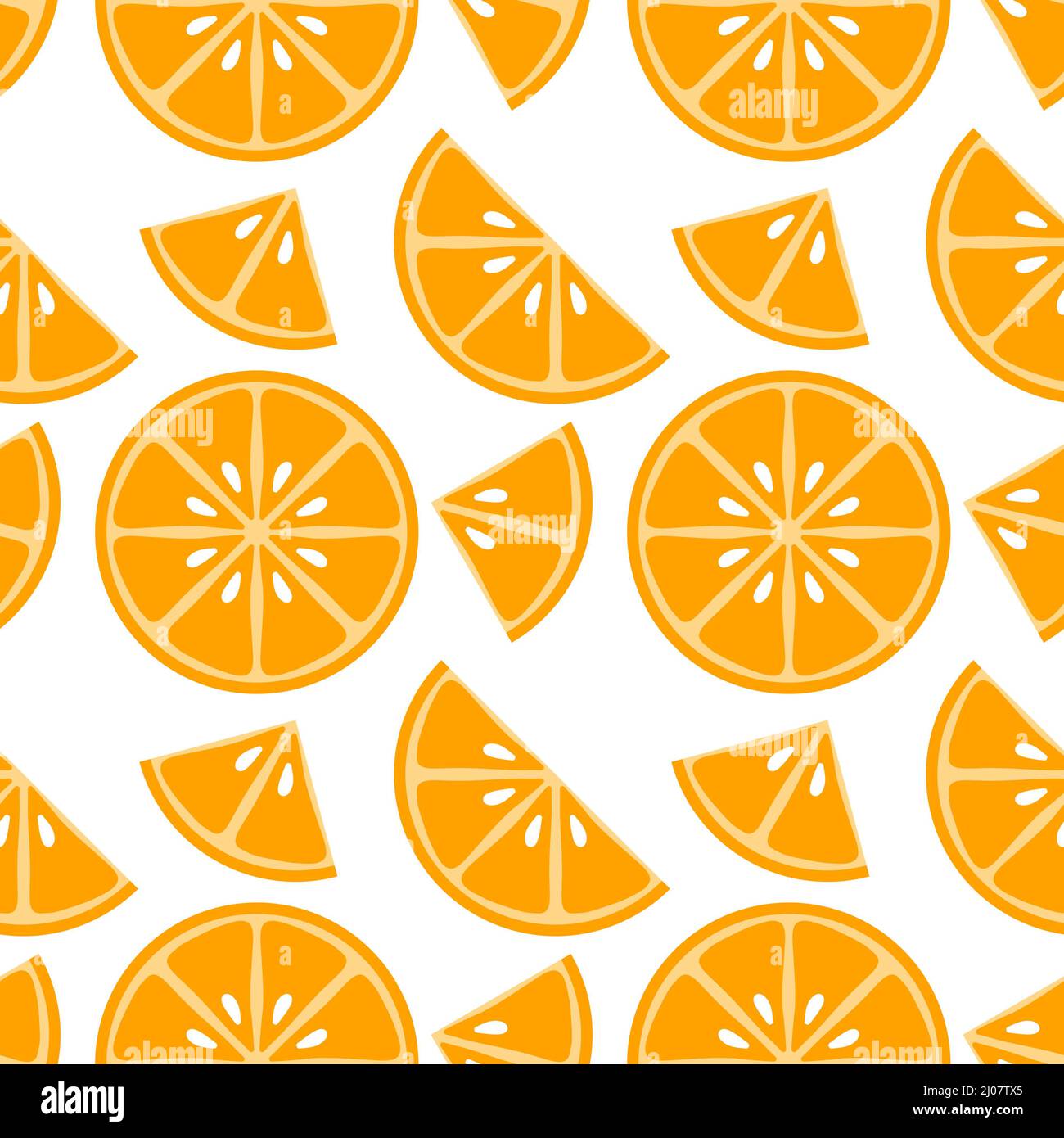 Summer fruit seamless lemon orange pattern for textiles and packaging ...