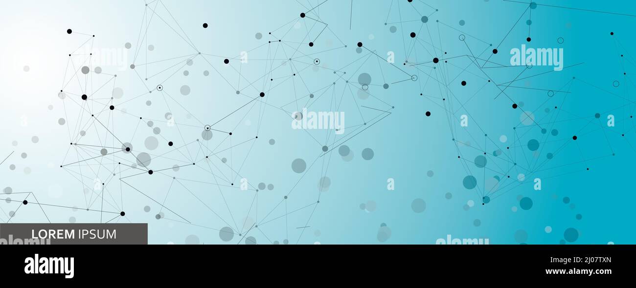 Low poly molecules connect background. Abstract technology structure ...