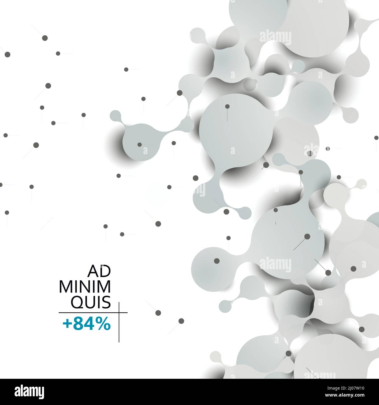 Abstract Scientific Technology Atom Chemistry Shape Science Vector Illustration Molecules