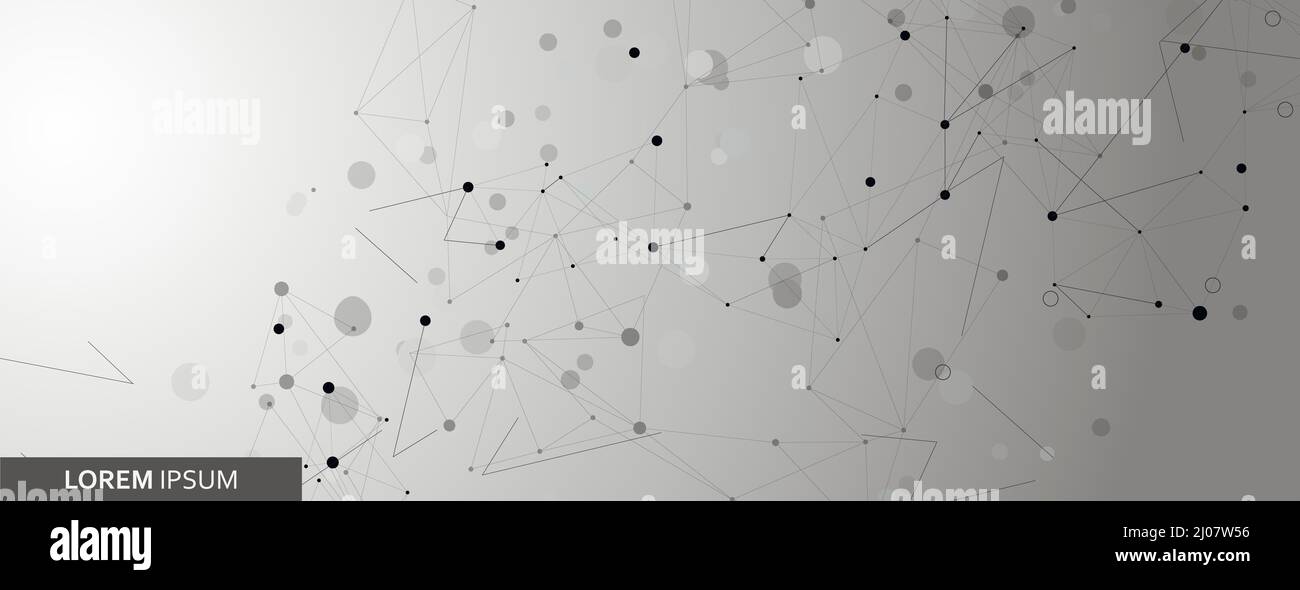 Low poly abstract elements connection. Abstract technology structure ...