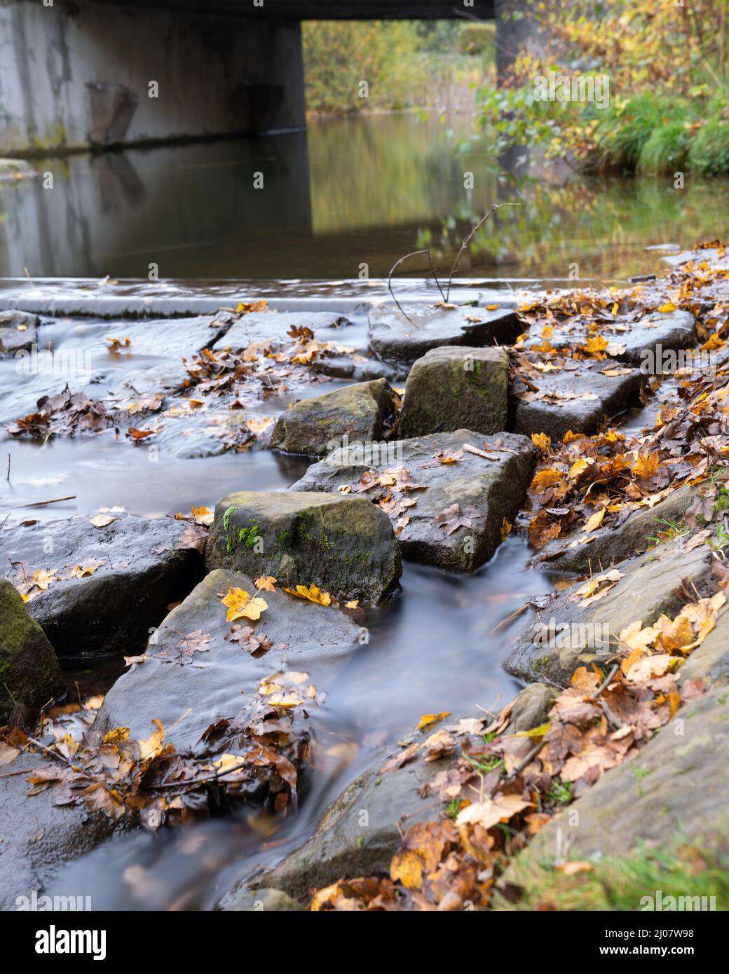 Vertical close-up of water flowing over the rocks Stock Photo - Alamy