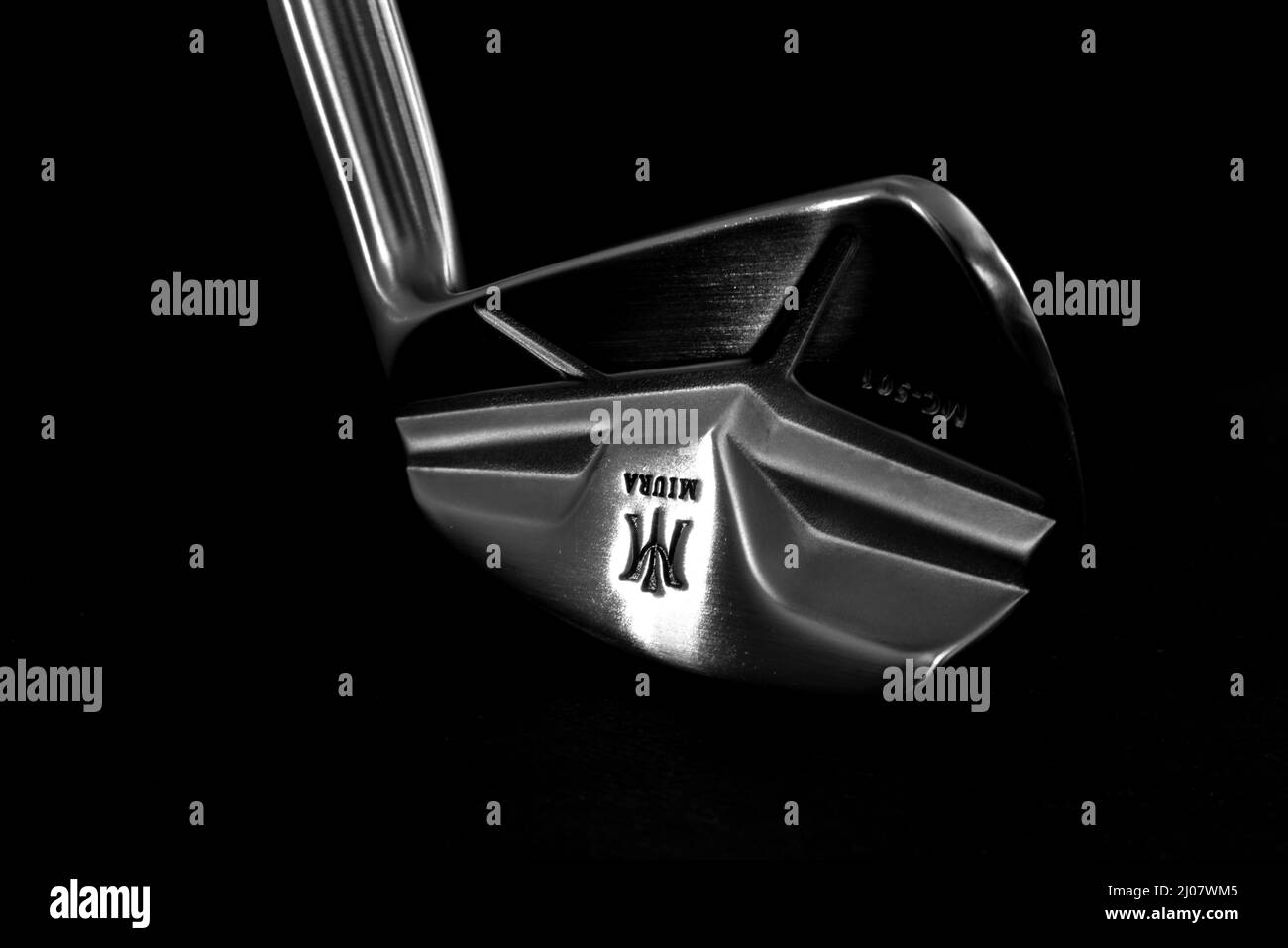 Modern Golf Club Miura MC-501 Iron on Black Background. *** Local ...