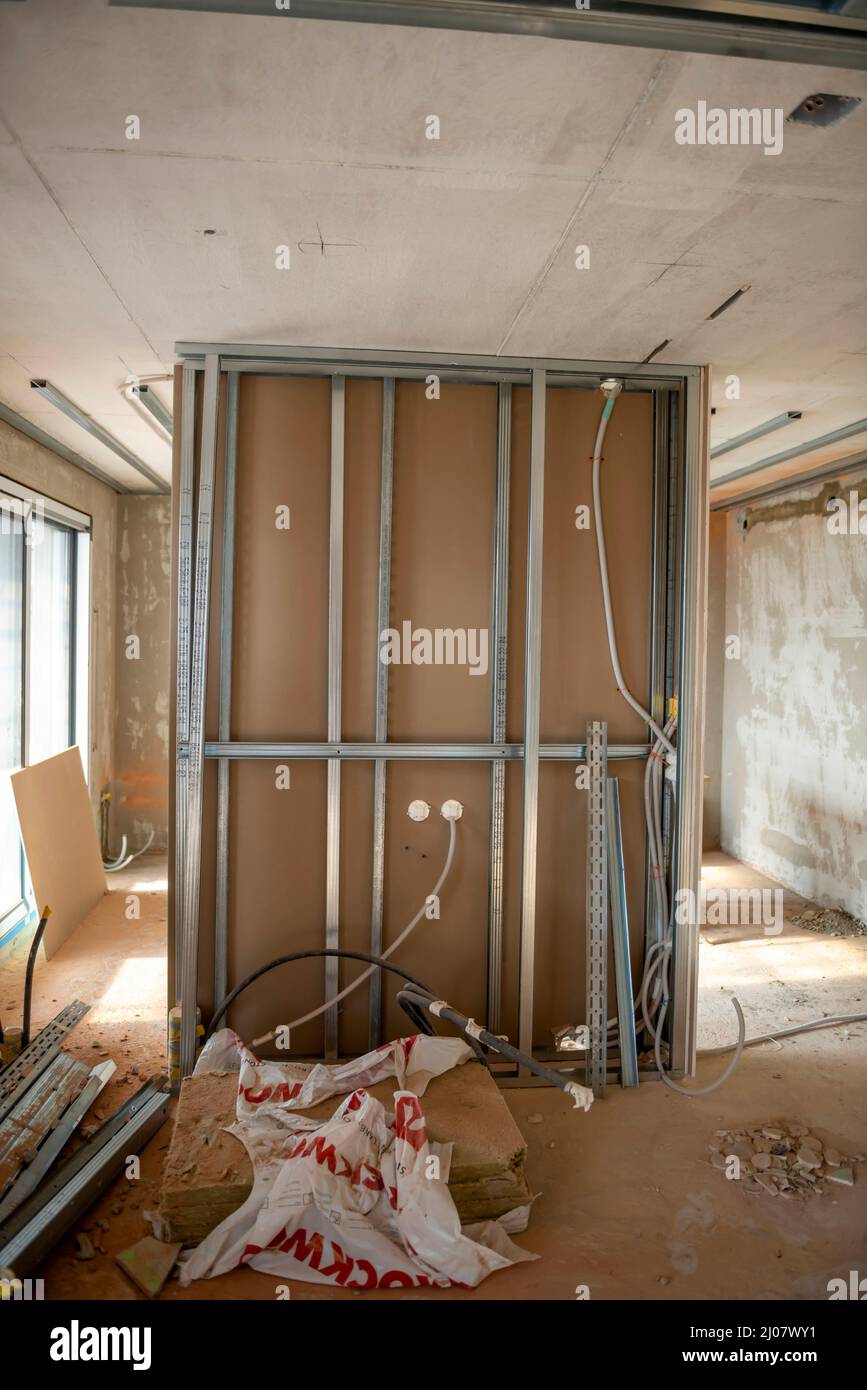 Modern Apartment Under Construction in Switzerland. *** Local Caption ...