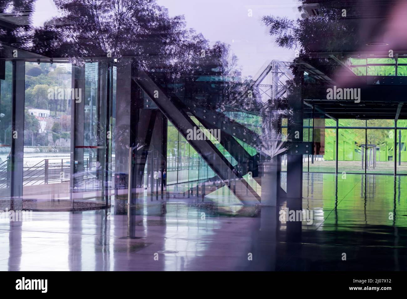 Modern Building in La Confluence District in Lyon in Auvergne-Rhone ...