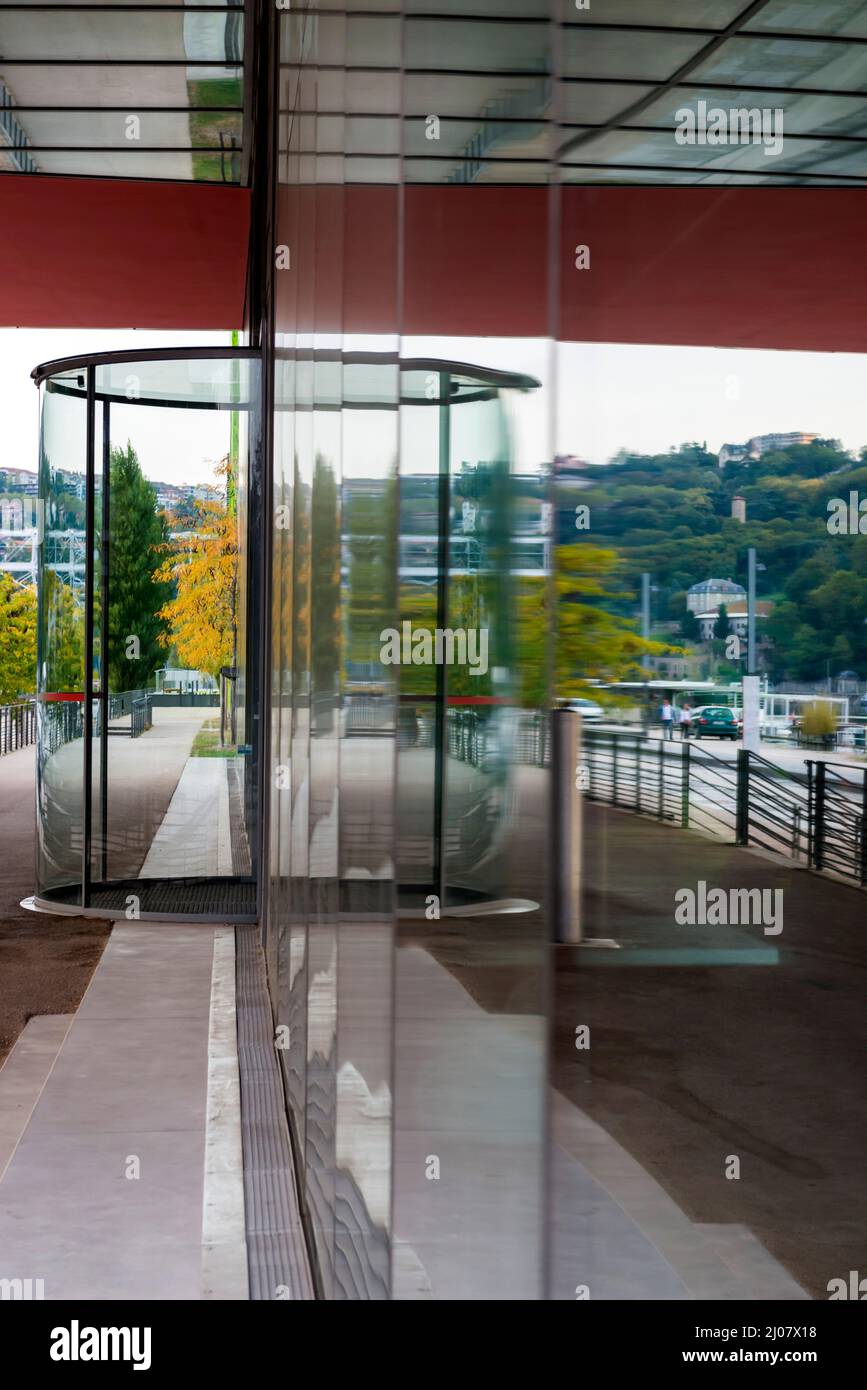 Modern Building in La Confluence District in Lyon in Auvergne-Rhone ...