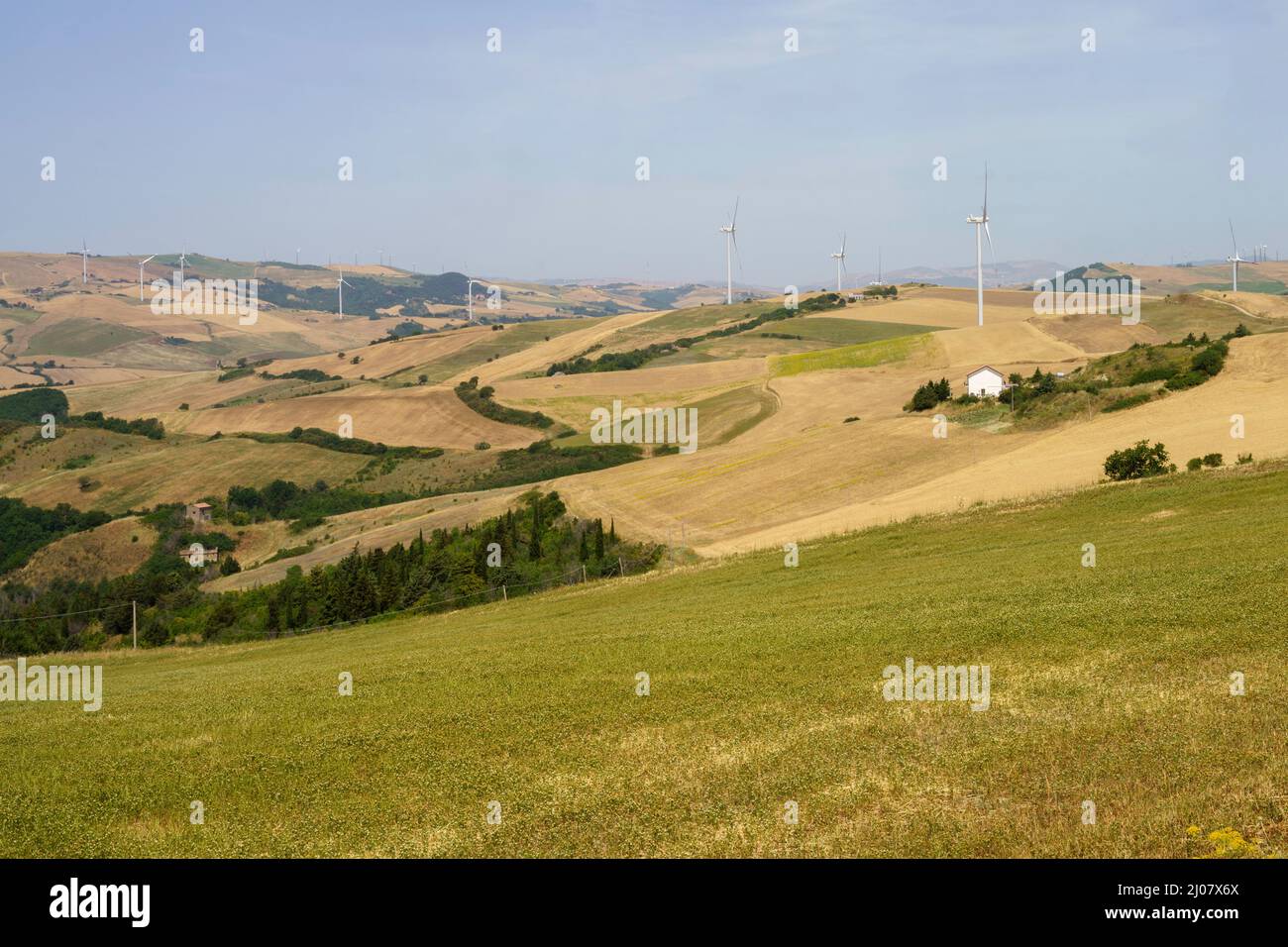 Country landscape in Campania near Monteverde and Lacedonia, Avellino ...