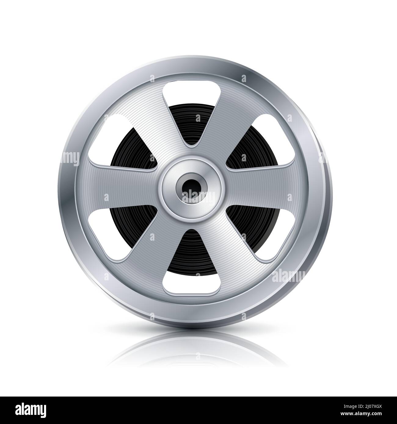 Film reel vector illustration isolated on white background Stock Vector ...