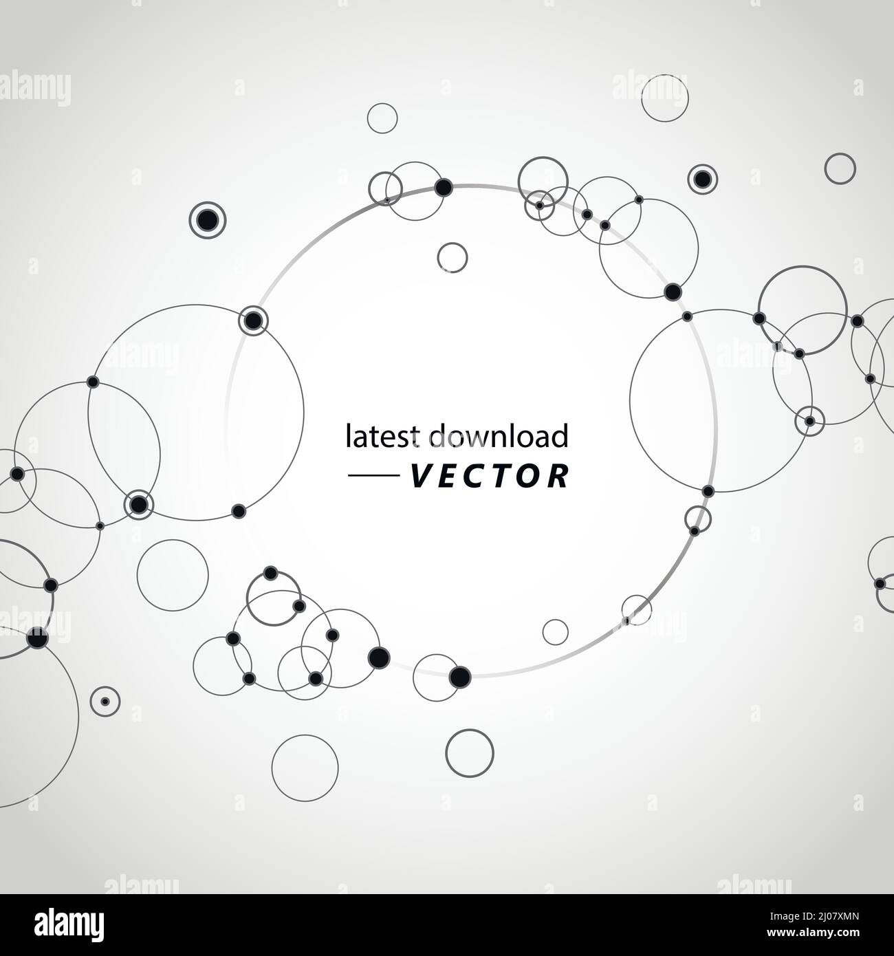 Circles connect with dots. Network technology communication background ...