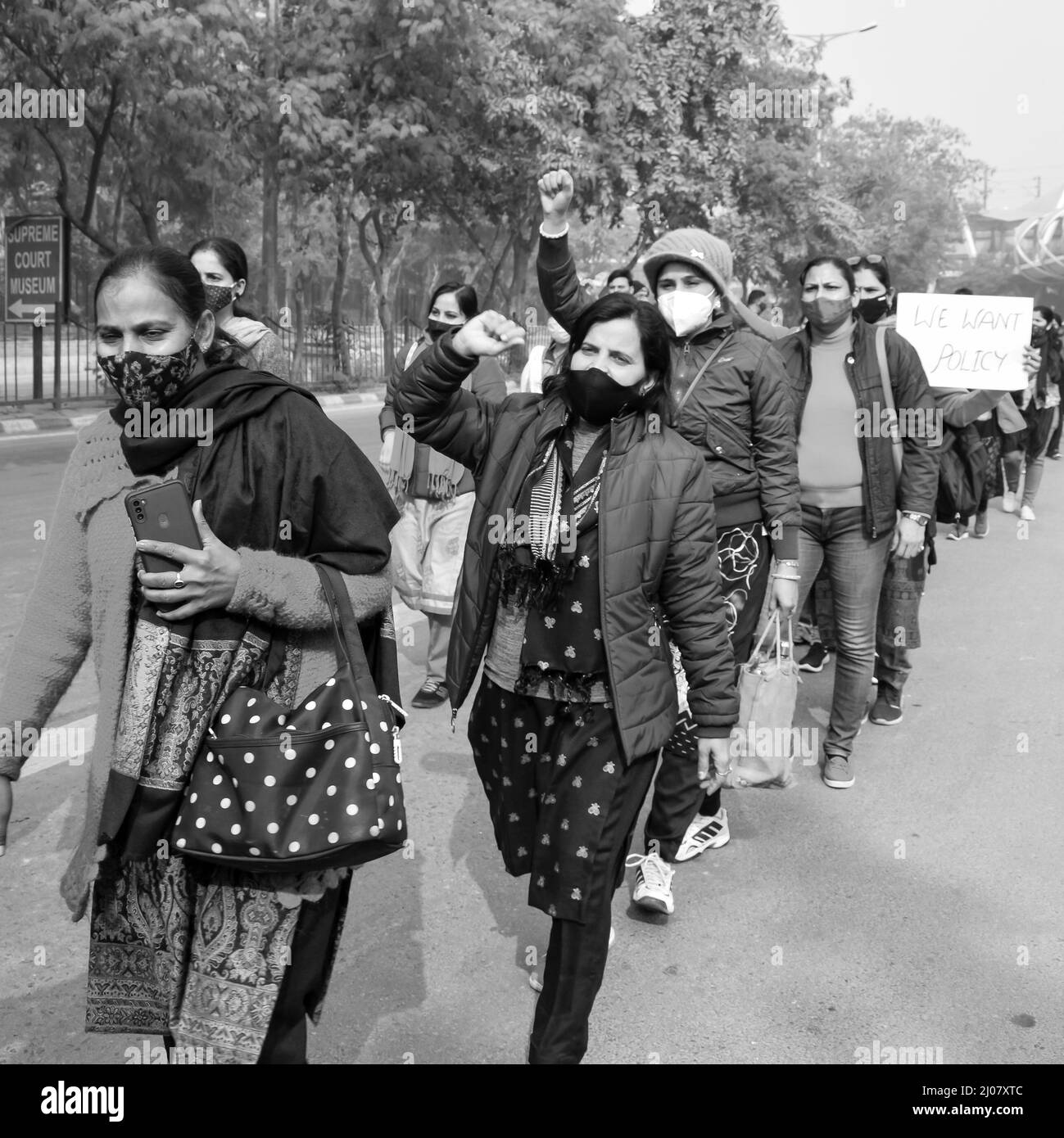 Teacher protesting Black and White Stock Photos & Images - Alamy
