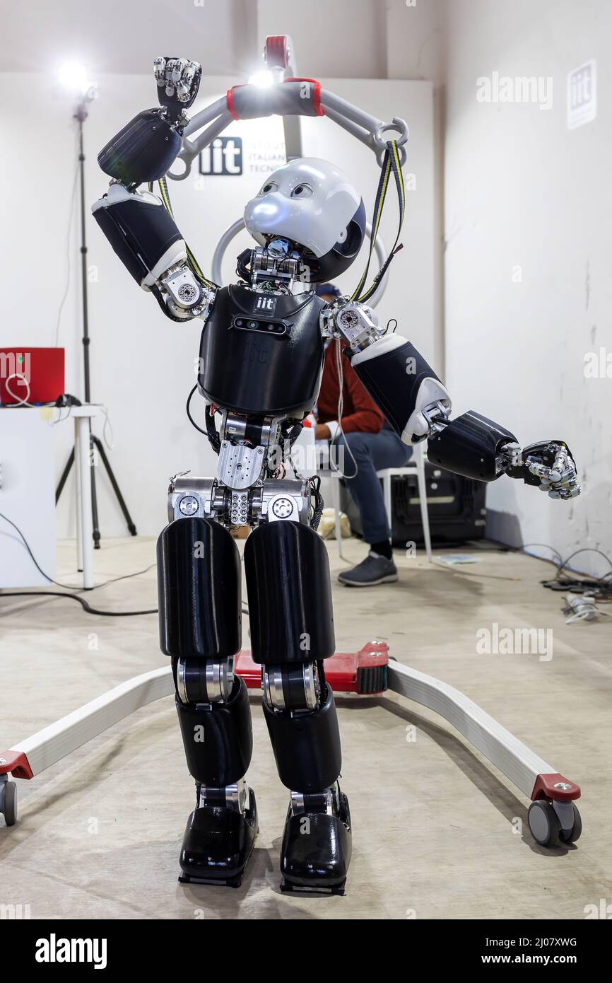 Rome, Italy - October 10, 2021: Humanoid robot for research in the ...
