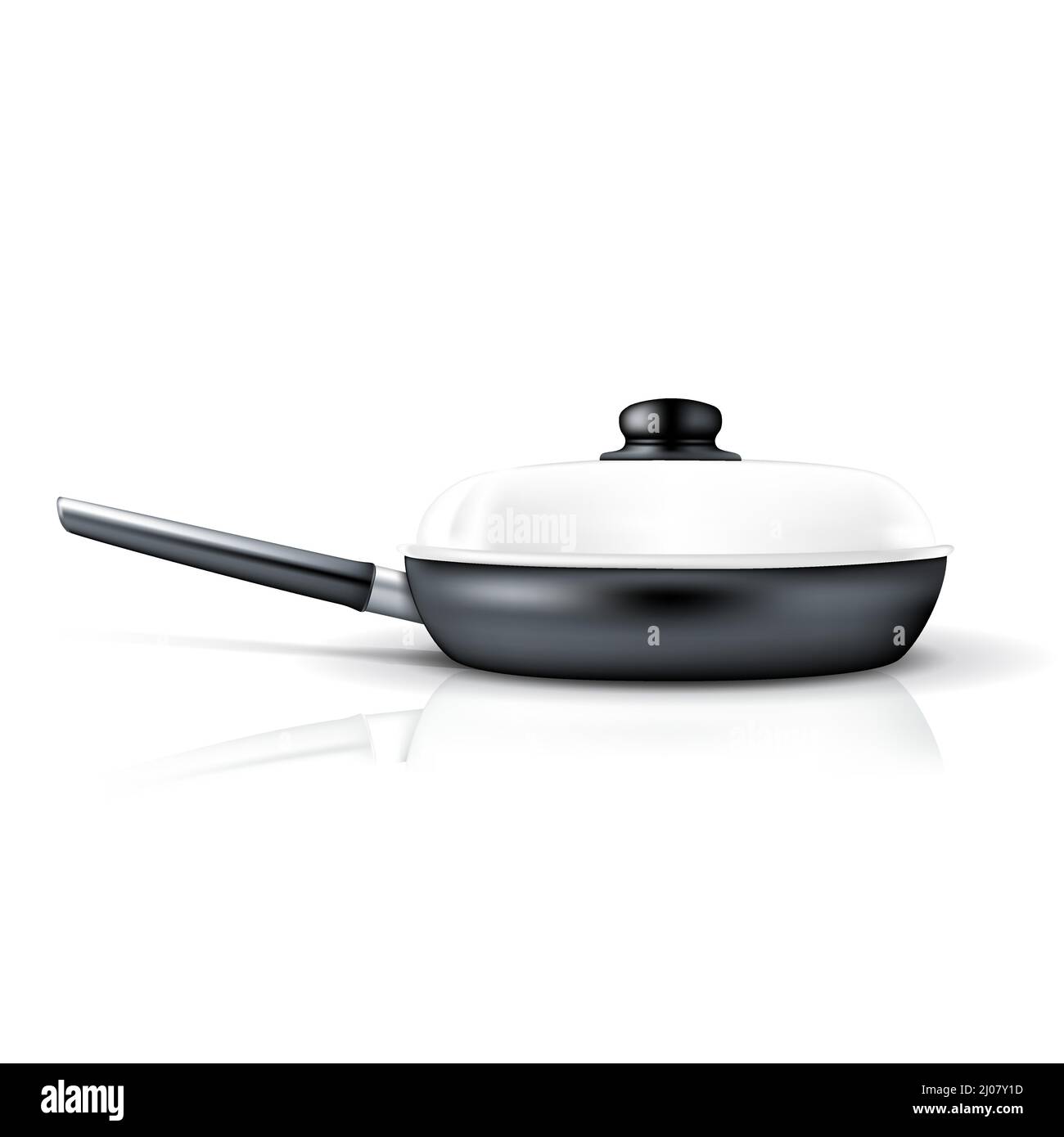 Frying pan vector illustration isolated on white background Stock ...