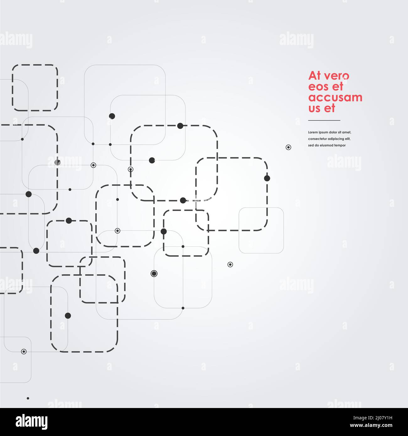 Vector simple technological background. Modern connection concept with ...