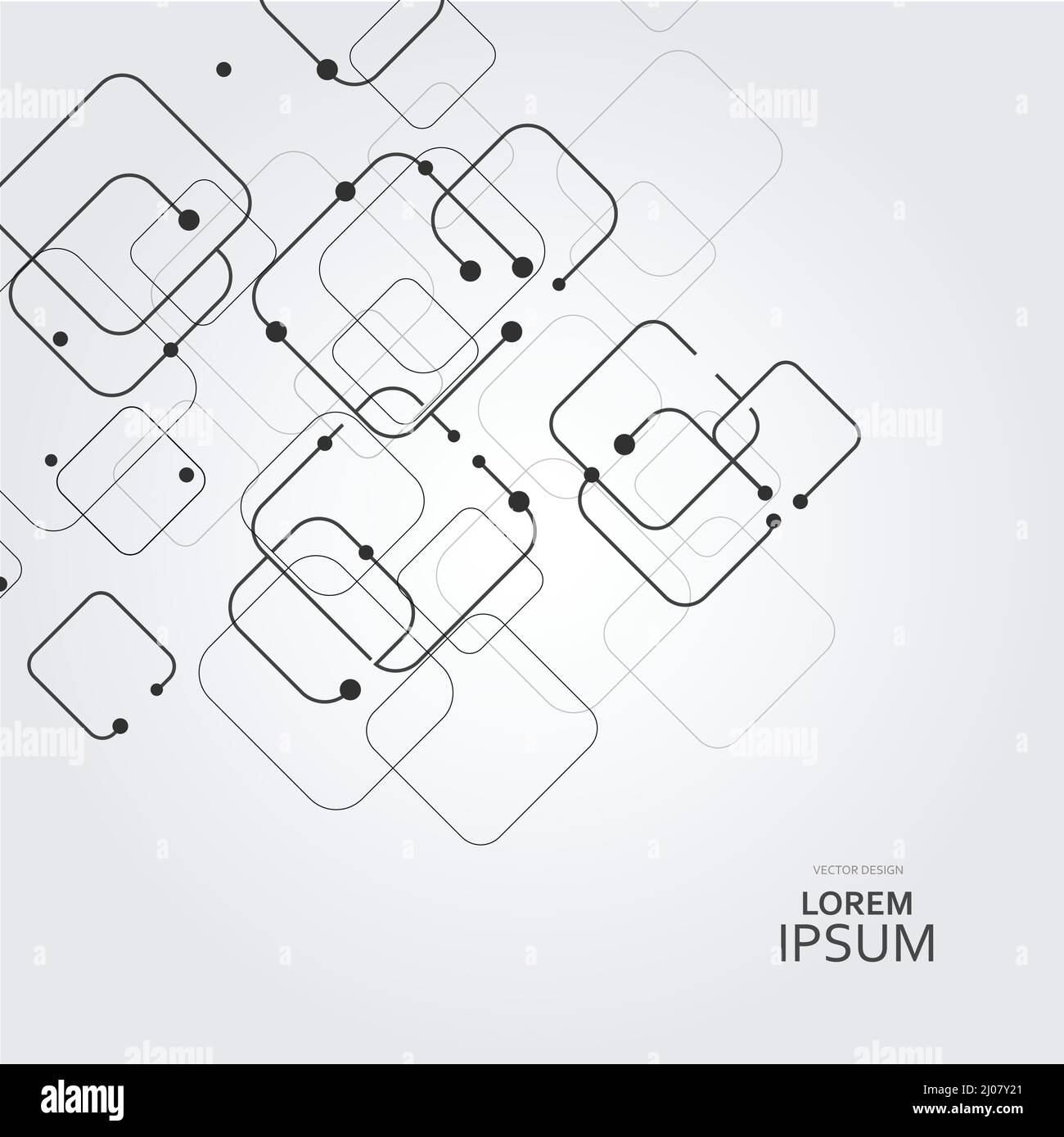 Vector simple technological background. Modern connection concept with ...