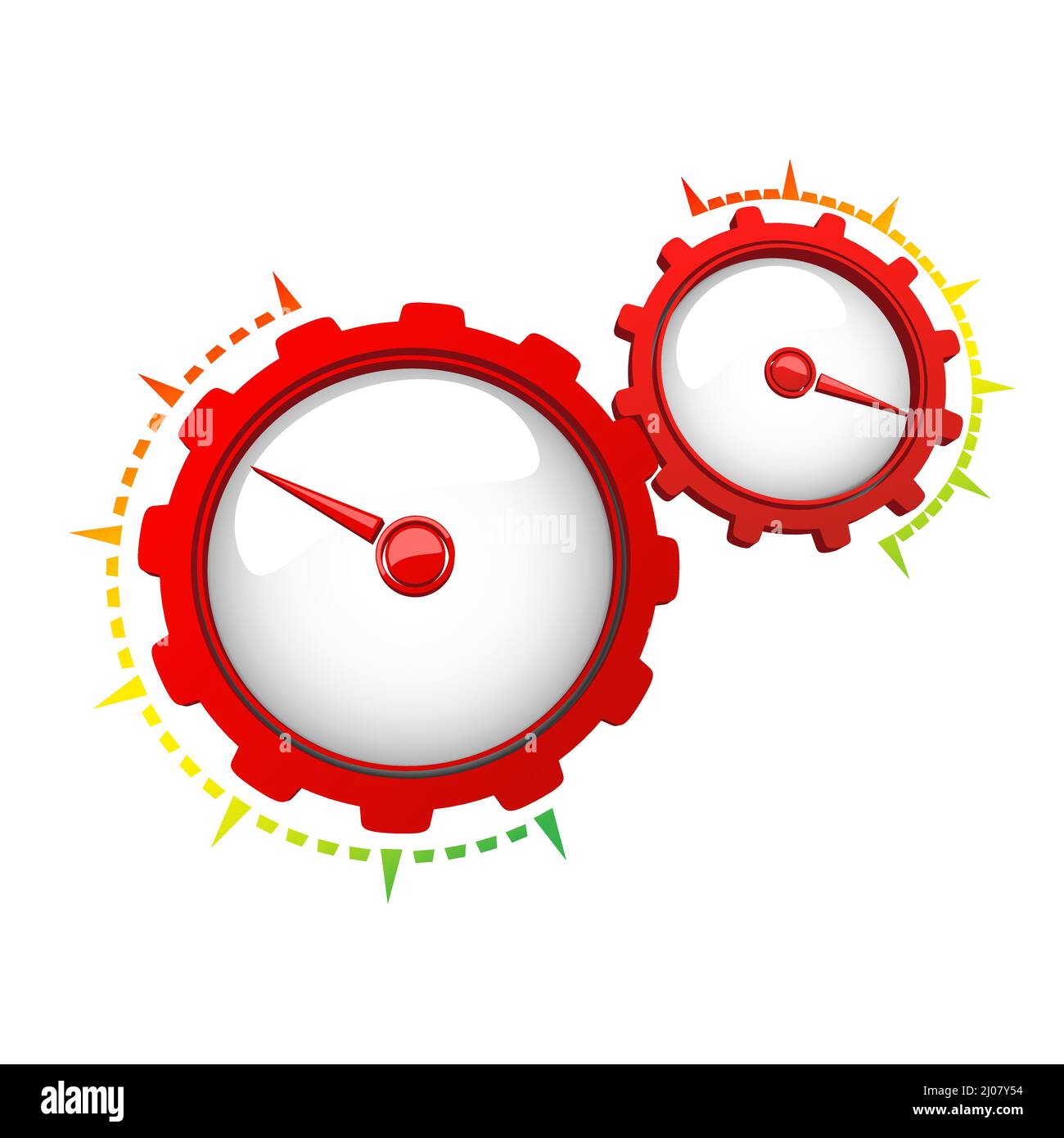 Gear speedometer vector illustration isolated on white background Stock ...