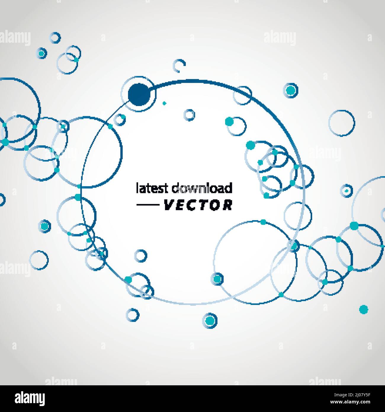 Circles connect with dots. Network technology communication background. Lines dots element ...