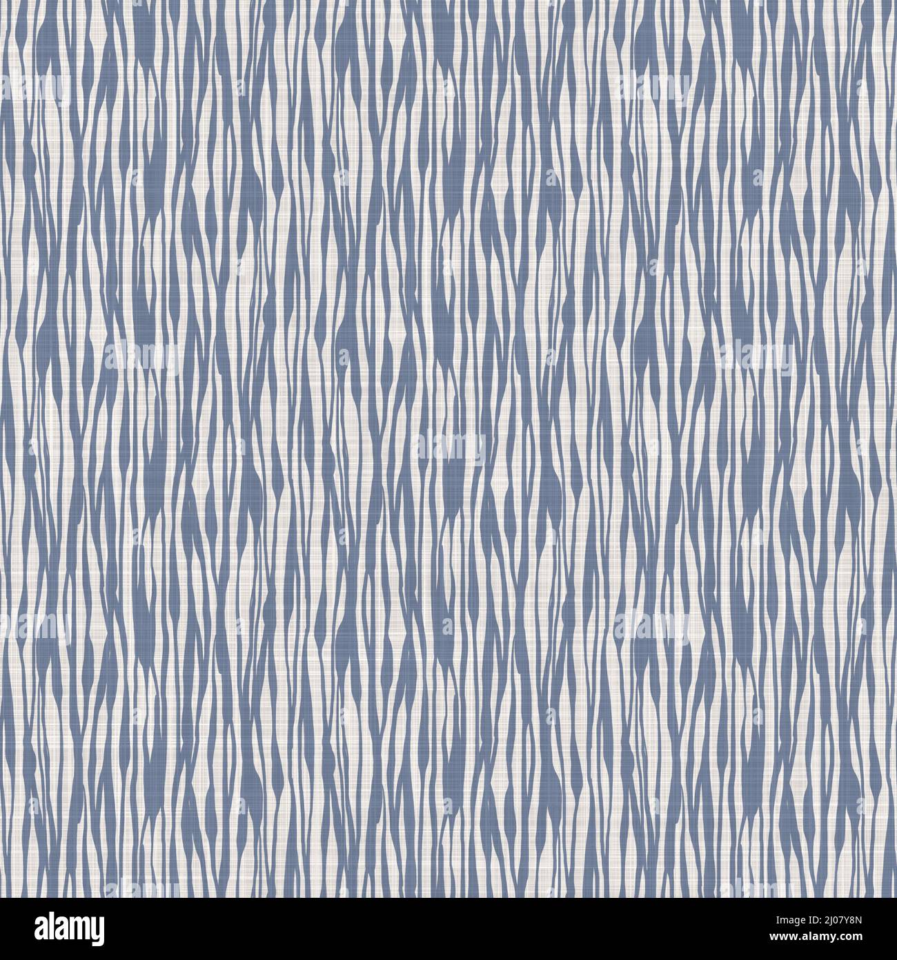 French blue irregular mottled linen seamless pattern. Tonal country ...