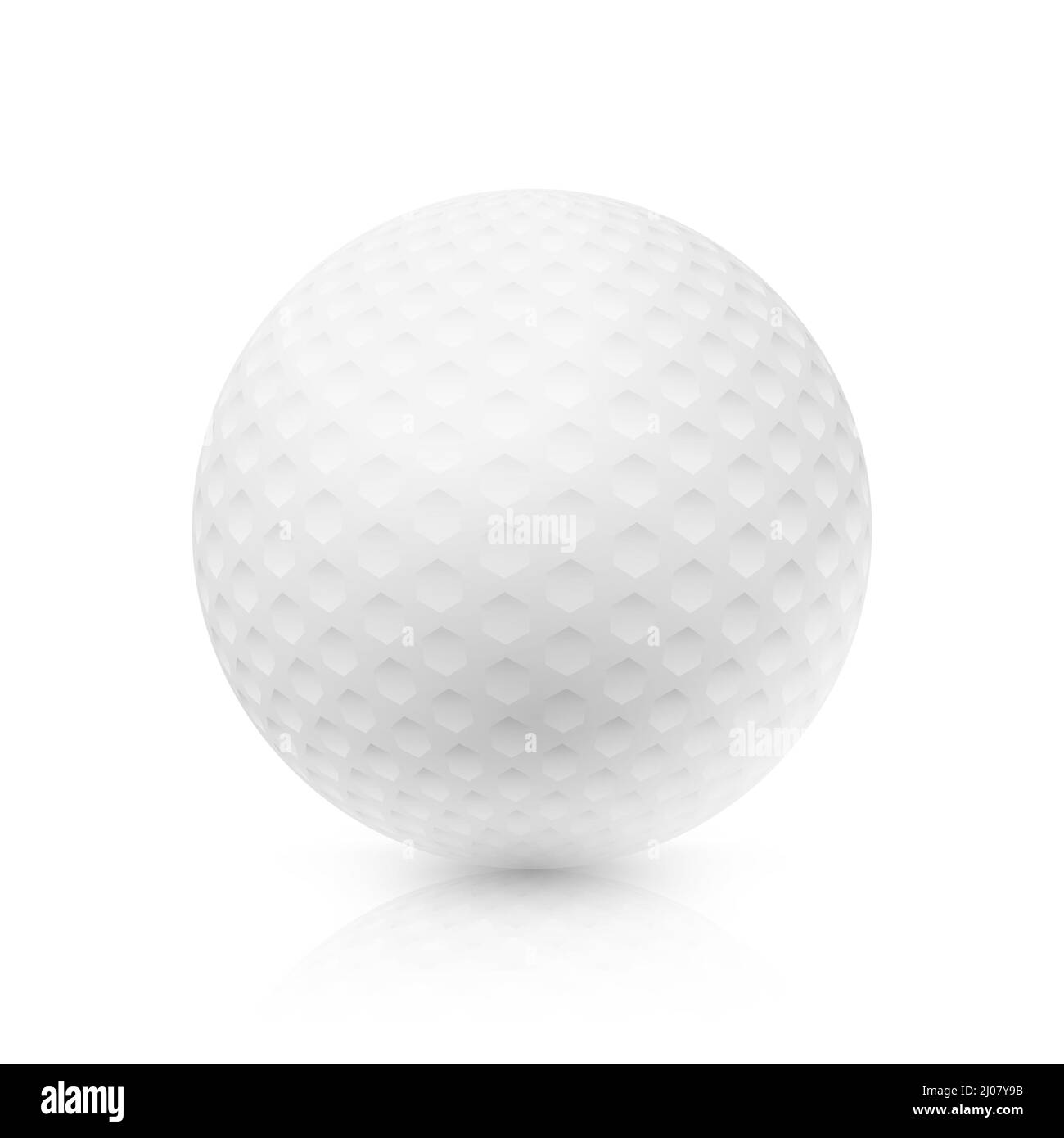 Golf Ball Vector Illustration Isolated On White Background Stock Vector