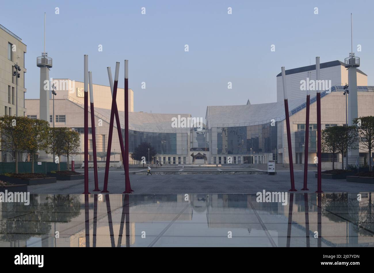 Slovak National Theater new building, modern architecture exterior in ...