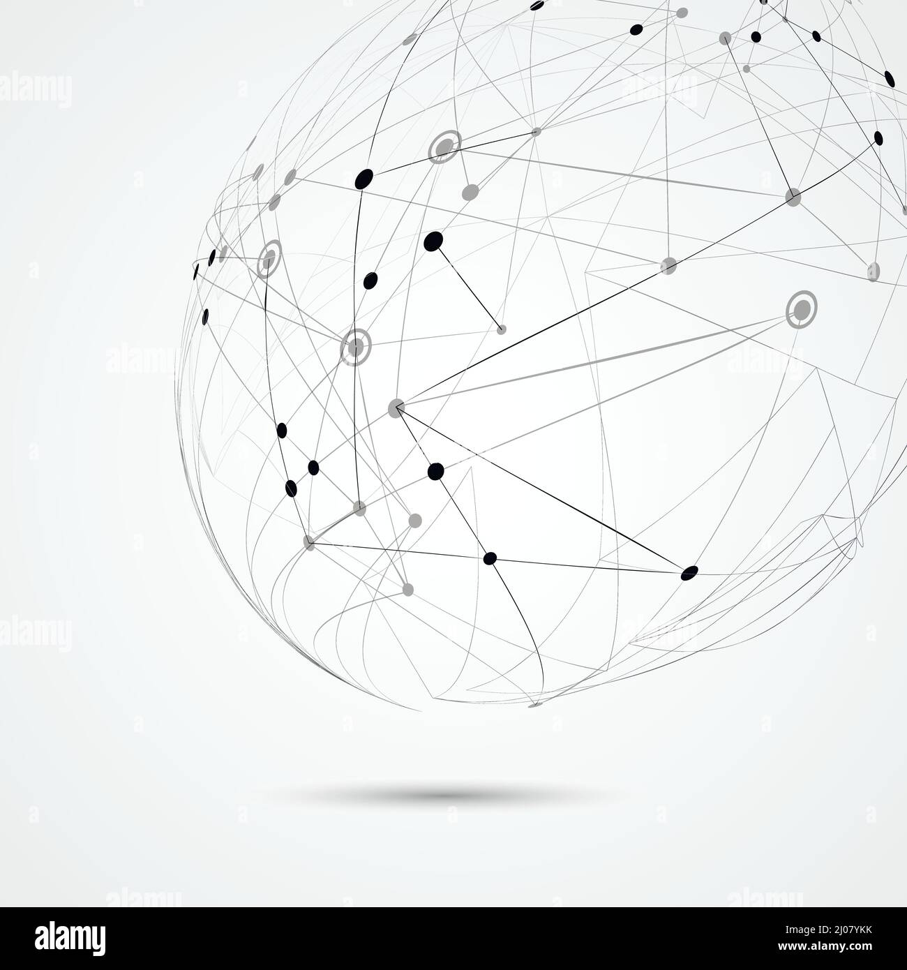 Vector global mesh sphere. Abstract geometric shape with connected dots ... Vector global mesh sphere. Abstract geometric shape with connected dots ...