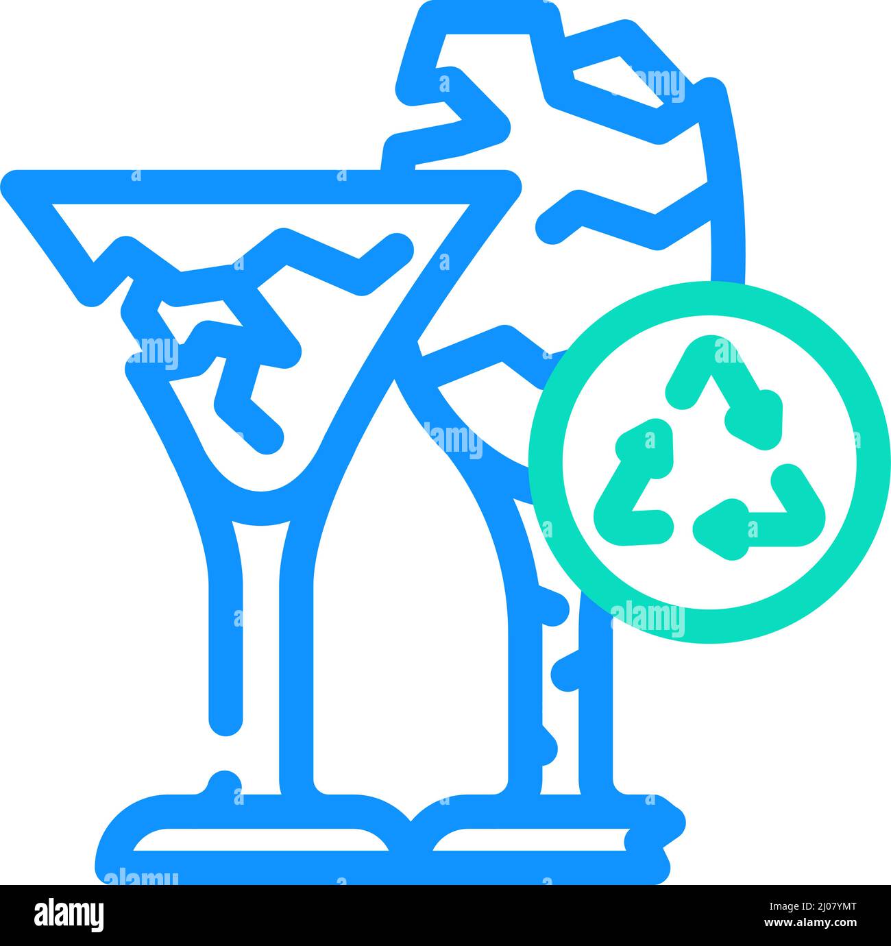 Robotic waste sorting line Stock Vector Images - Alamy