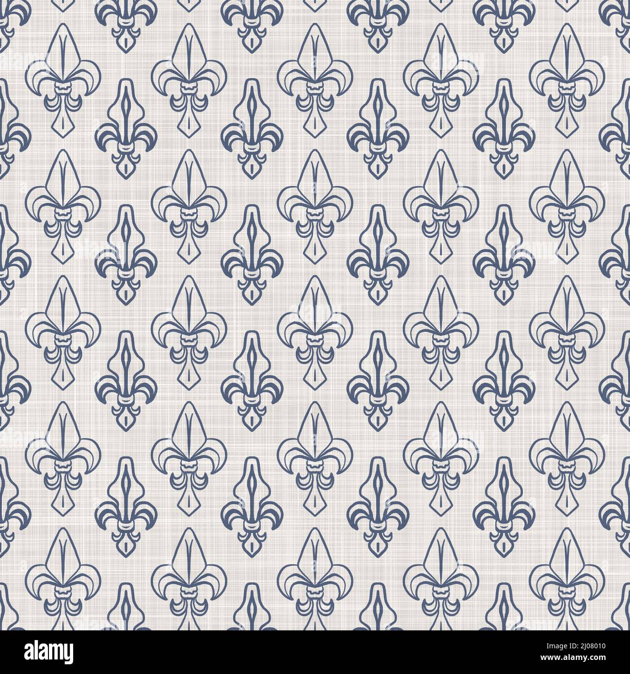 French fleur de lis royal lily seamless pattern. Farmhouse cottage ...
