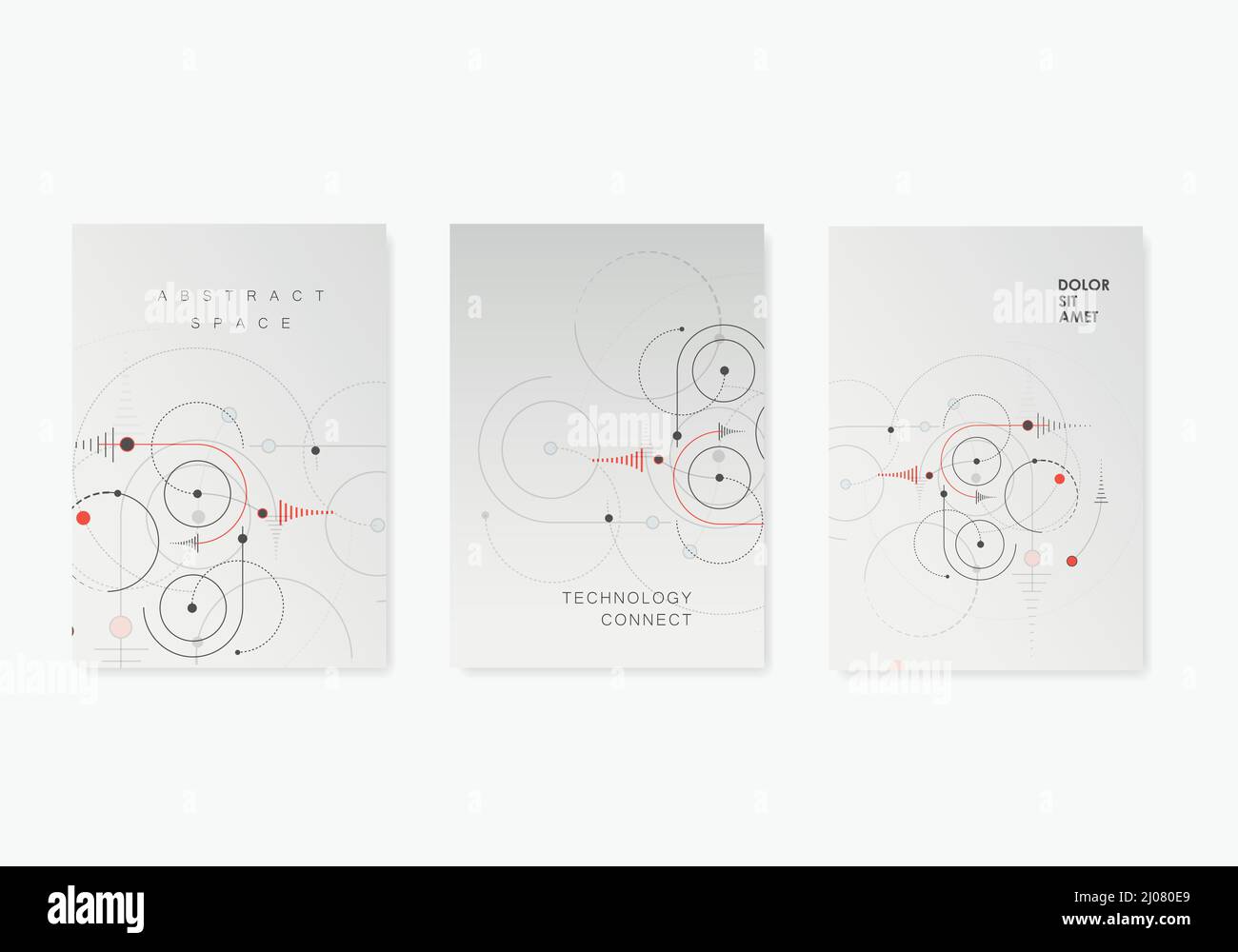 Abstract background with circles and dots. Connect technology vector ...