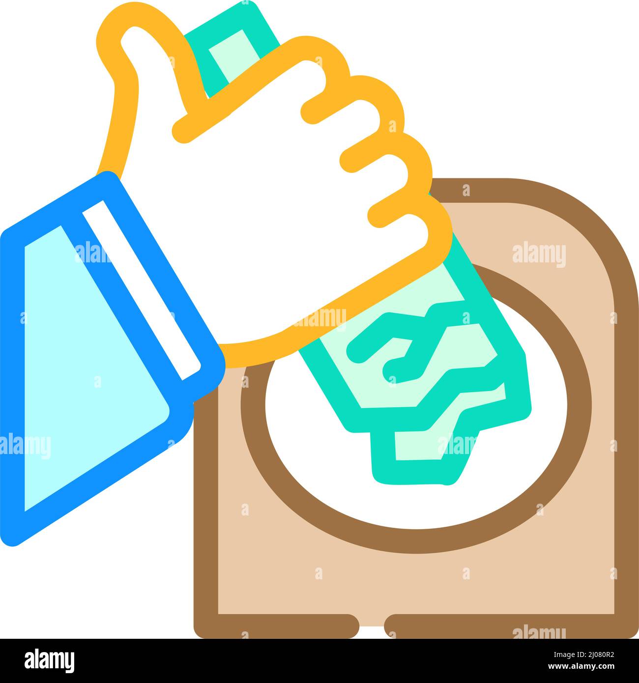 waste sorting color icon vector illustration Stock Vector Image & Art ...