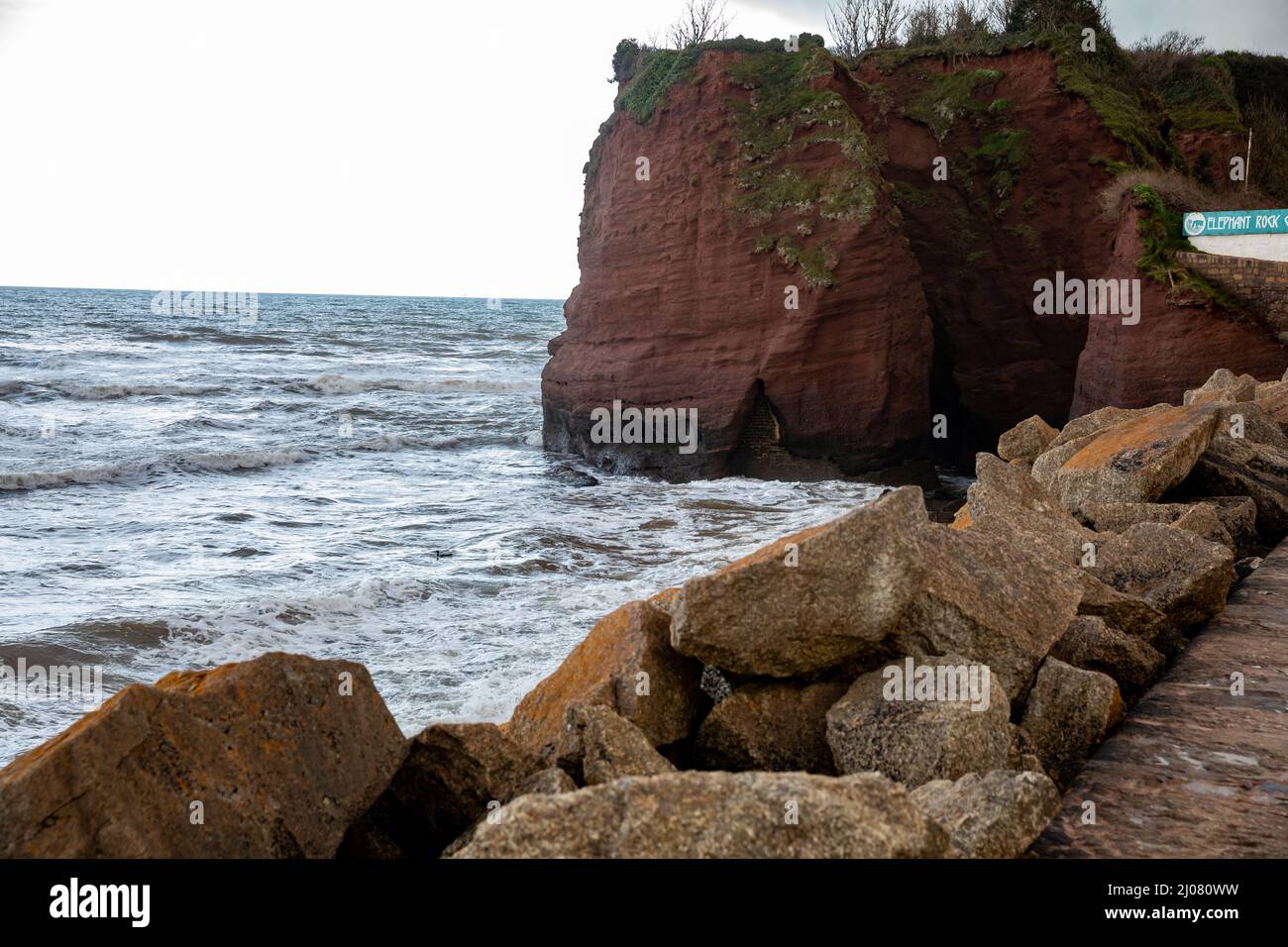 Red Rocks in Dawlish Warren, Devon, Uk Stock Photo - Alamy