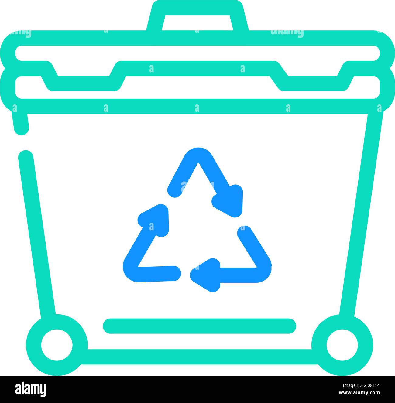 container for recycling waste color icon vector illustration Stock ...