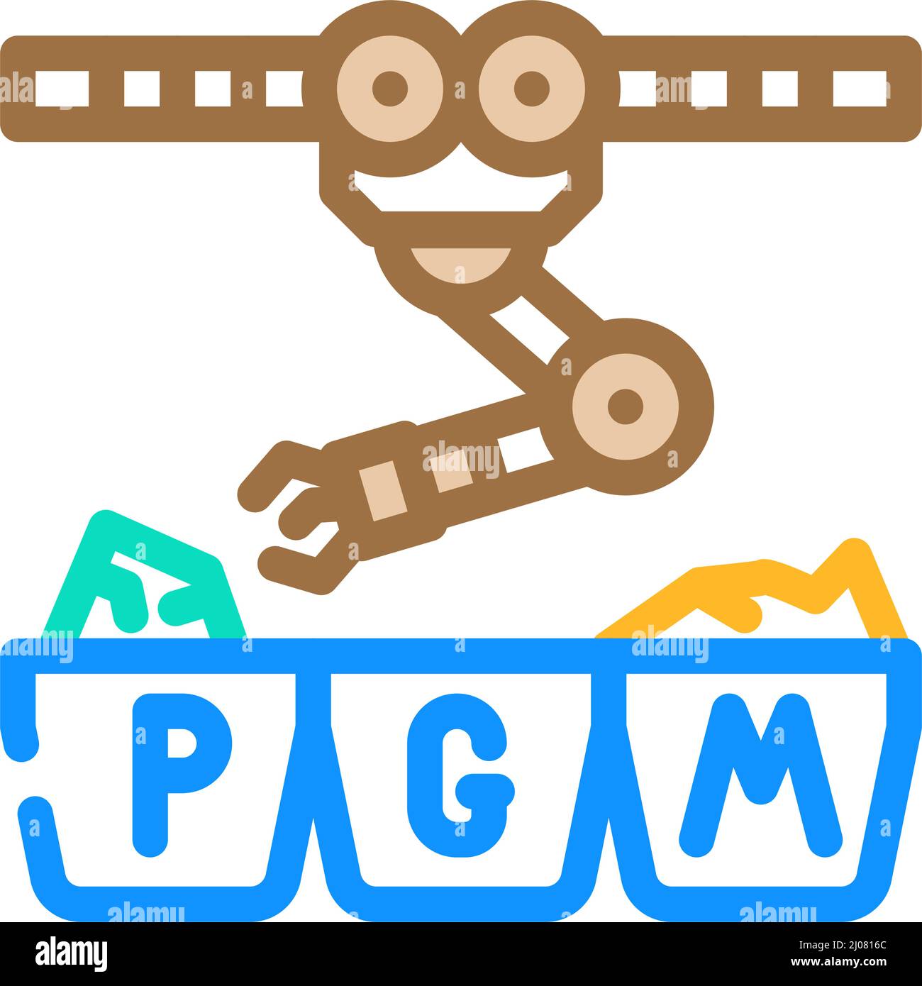 Robotic sorting recycle Stock Vector Images - Alamy